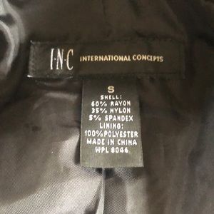 INC International Concepts | Jackets & Coats | Inc Black Ruffled Fitted ...